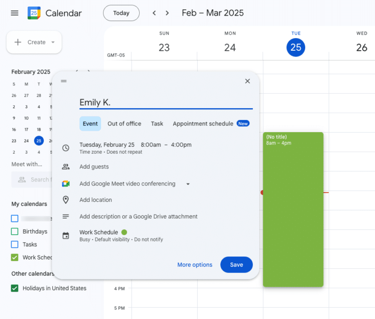 How to Create an Employee Schedule in Google Calendar