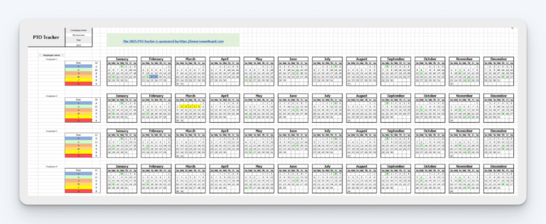 5 Great (And Free) PTO Tracker Templates for Excel