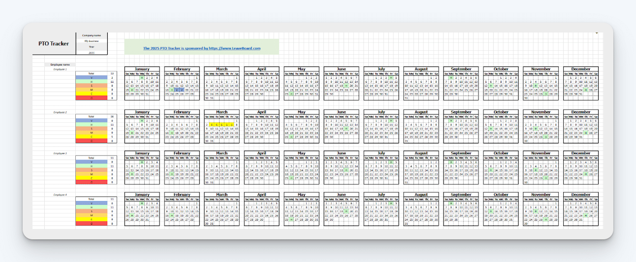 5 Great (And Free) PTO Tracker Templates for Excel