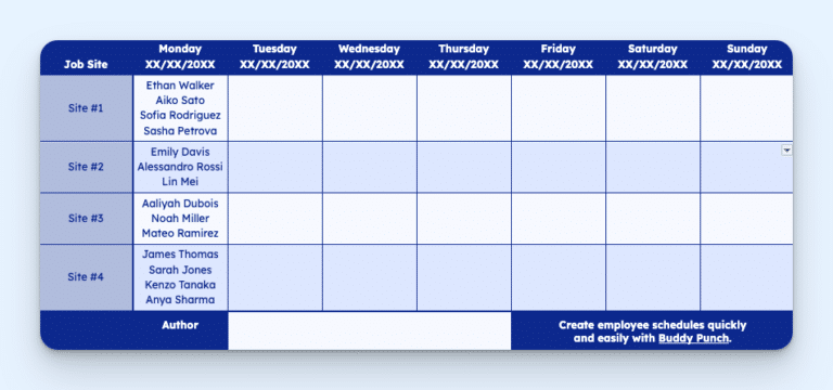 28 Free Employee Schedule Templates (Excel, Word, Sheets, & Docs)