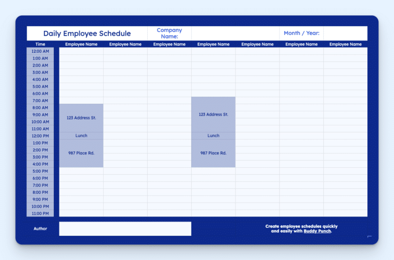 28 Free Employee Schedule Templates (Excel, Word, Sheets, & Docs)