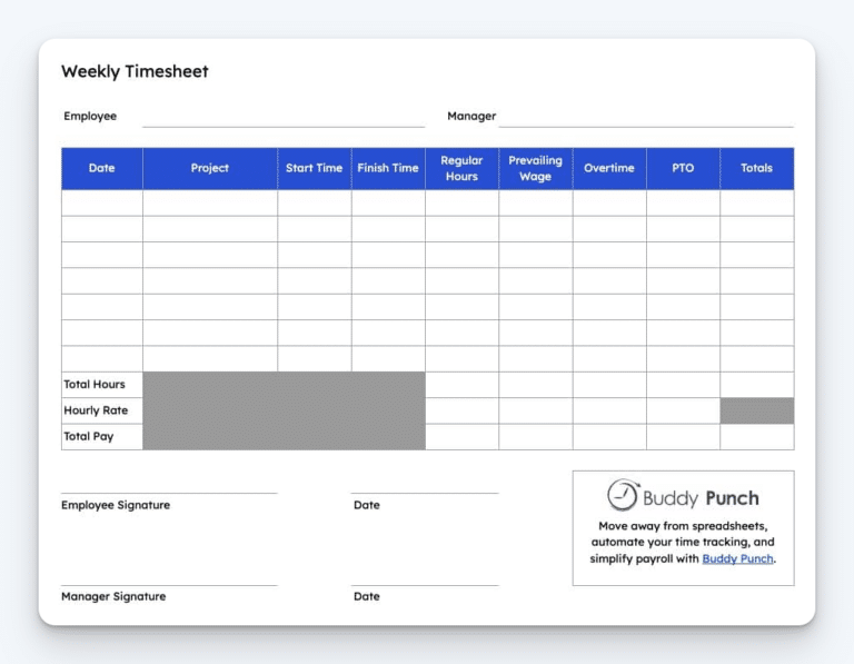 Free Construction Timesheets: Excel, PDF, Word, Docs, and Sheets