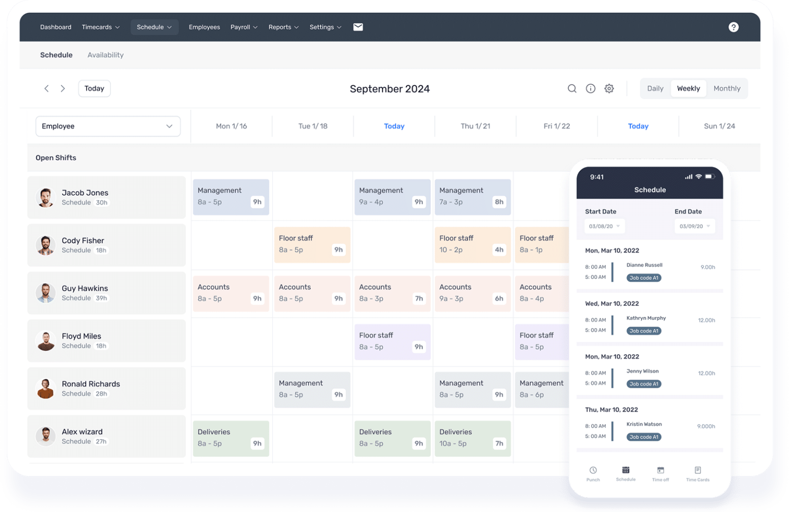 Employee Scheduling - Buddy Punch