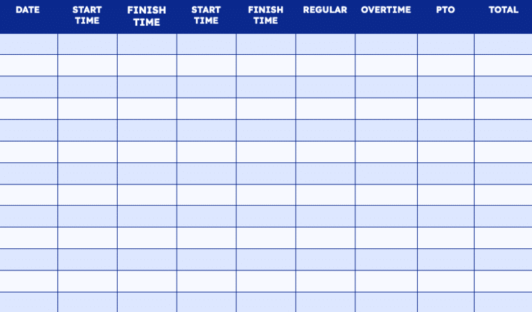 18 Printable Timesheet Templates (PDF, Word, & Docs)
