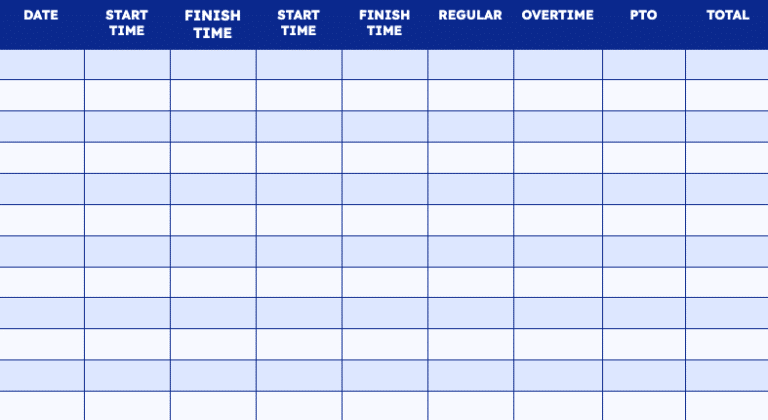 18 Printable Timesheet Templates (PDF, Word, & Docs)