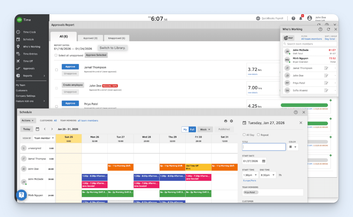QuickBooks Time Review 2026: Pros, Cons, and Features